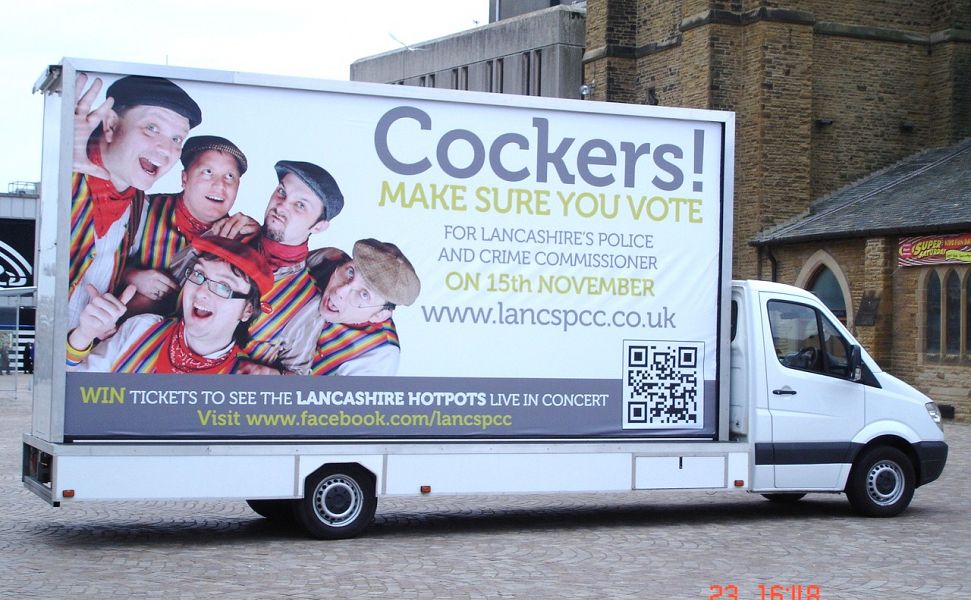 Lancashire Police - Mobile Billboard Advertising Vehicles | We